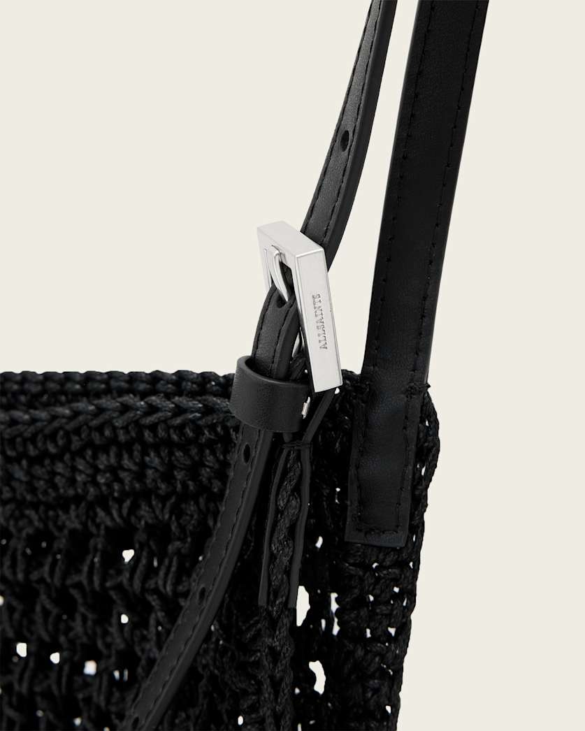 Ara Waxed Cotton Tote Bag Black | ALLSAINTS
